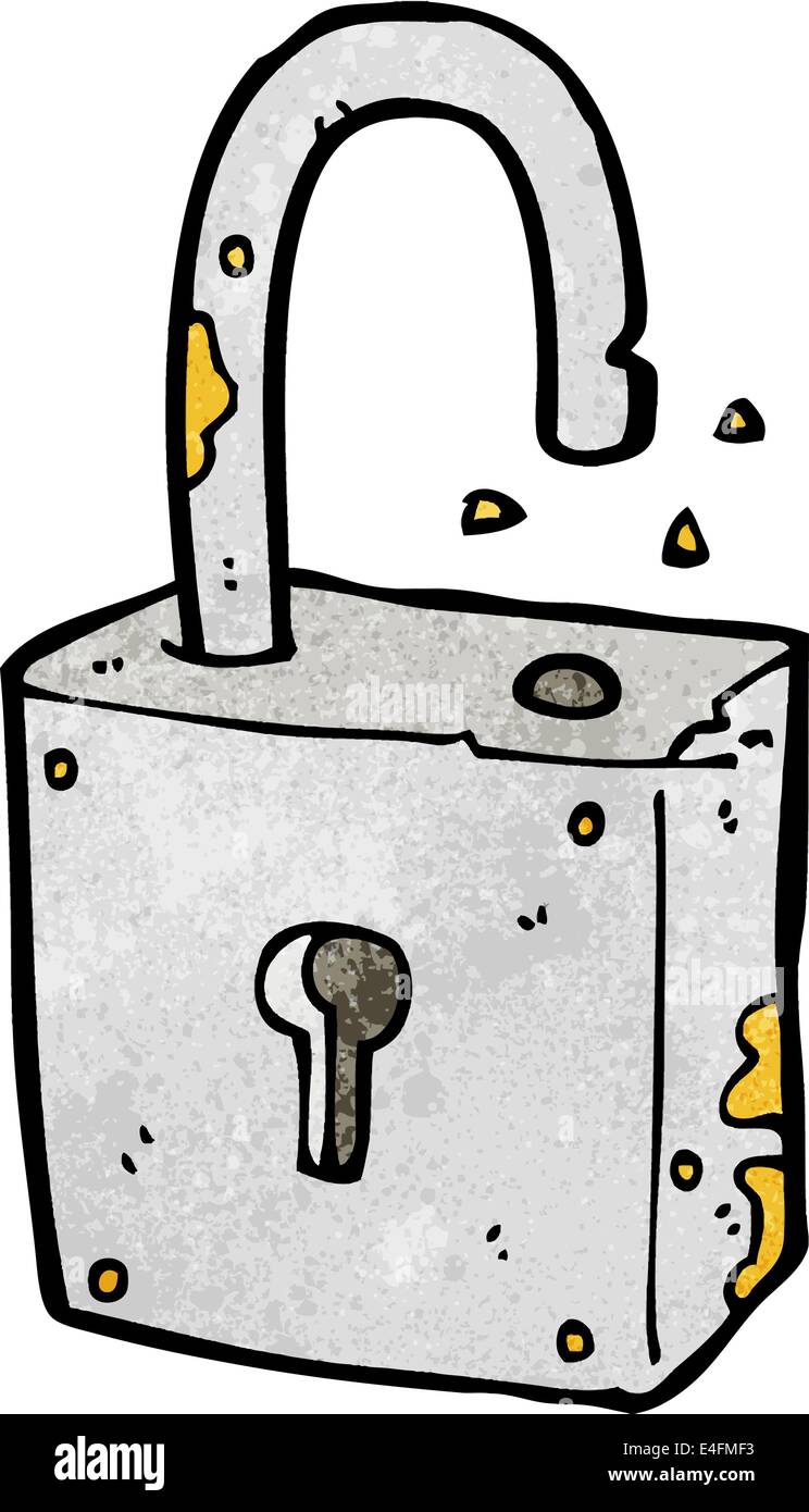 cartoon rusty old padlock Stock Vector Image & Art - Alamy