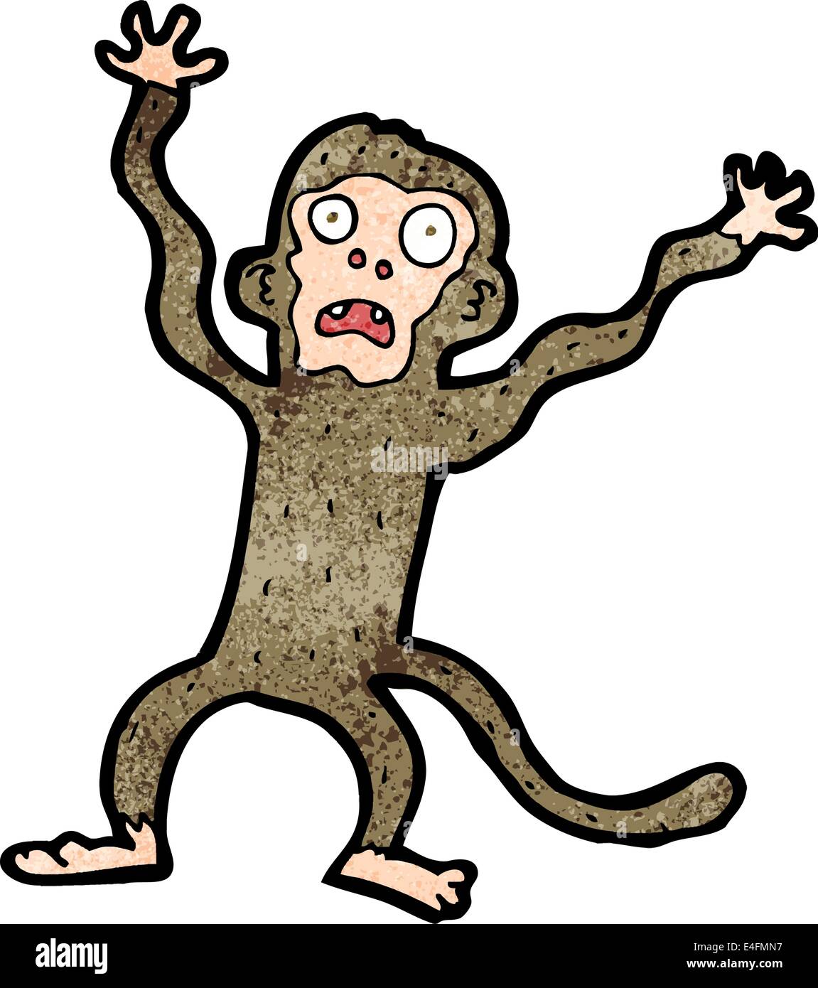 cartoon frightened monkey Stock Vector Image & Art - Alamy