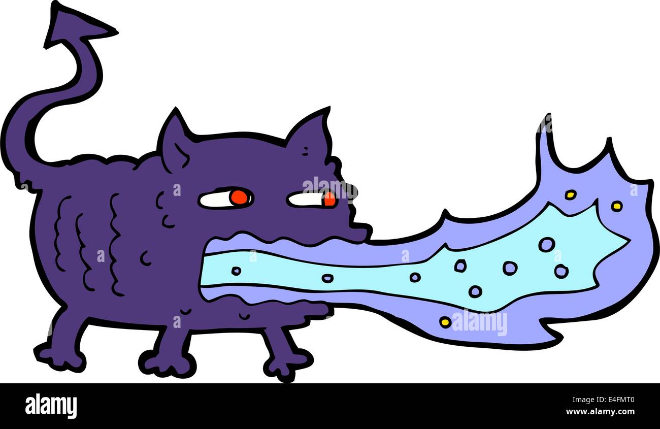 cartoon fire breathing imp Stock Vector Image & Art - Alamy