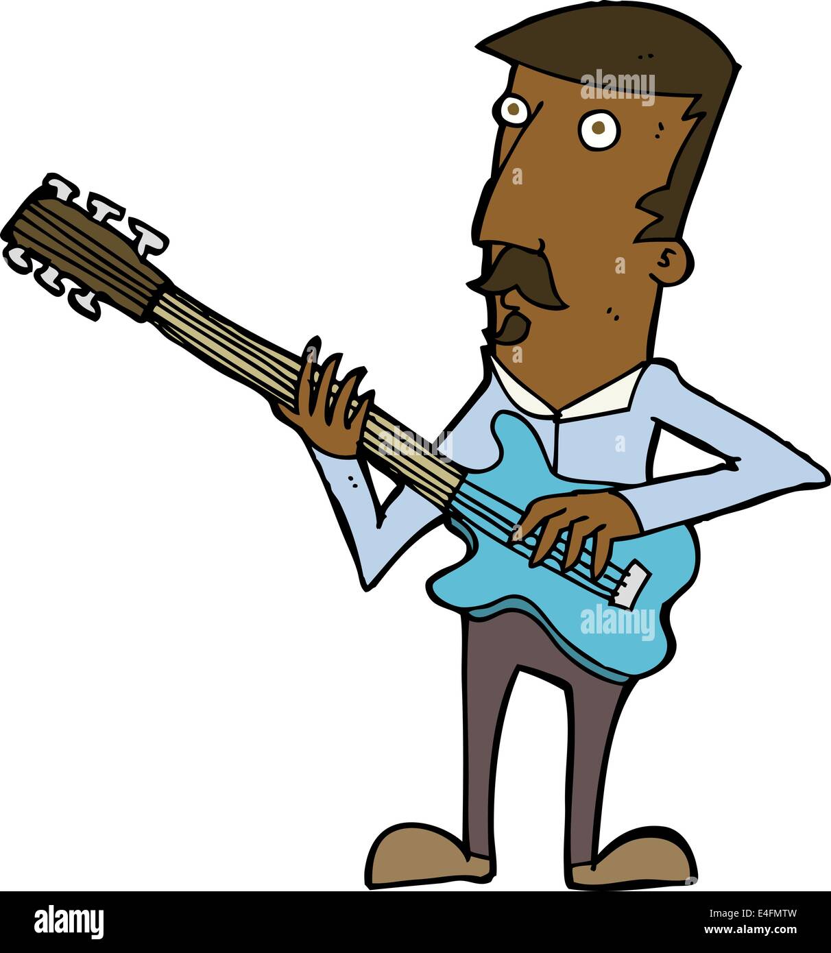 Male hand playing electric guitar Stock Vector Images - Alamy