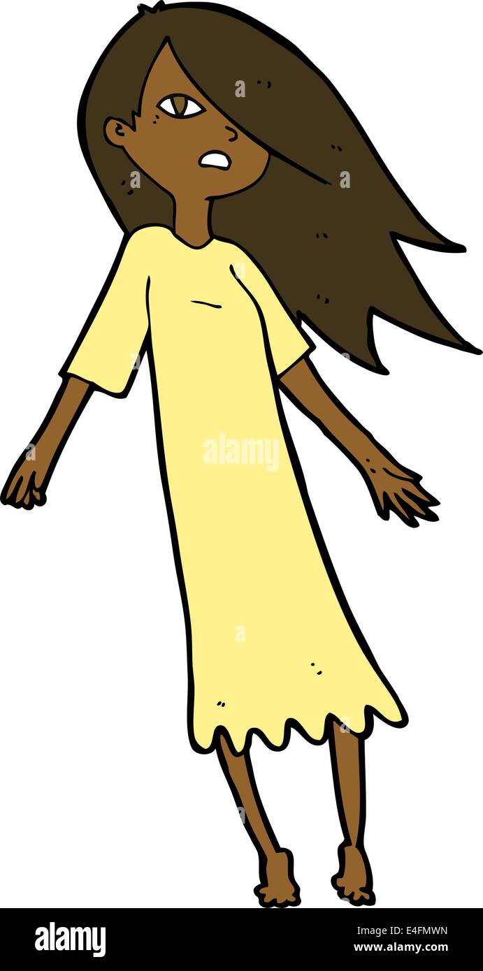 cartoon ghost like girl Stock Vector Image & Art - Alamy