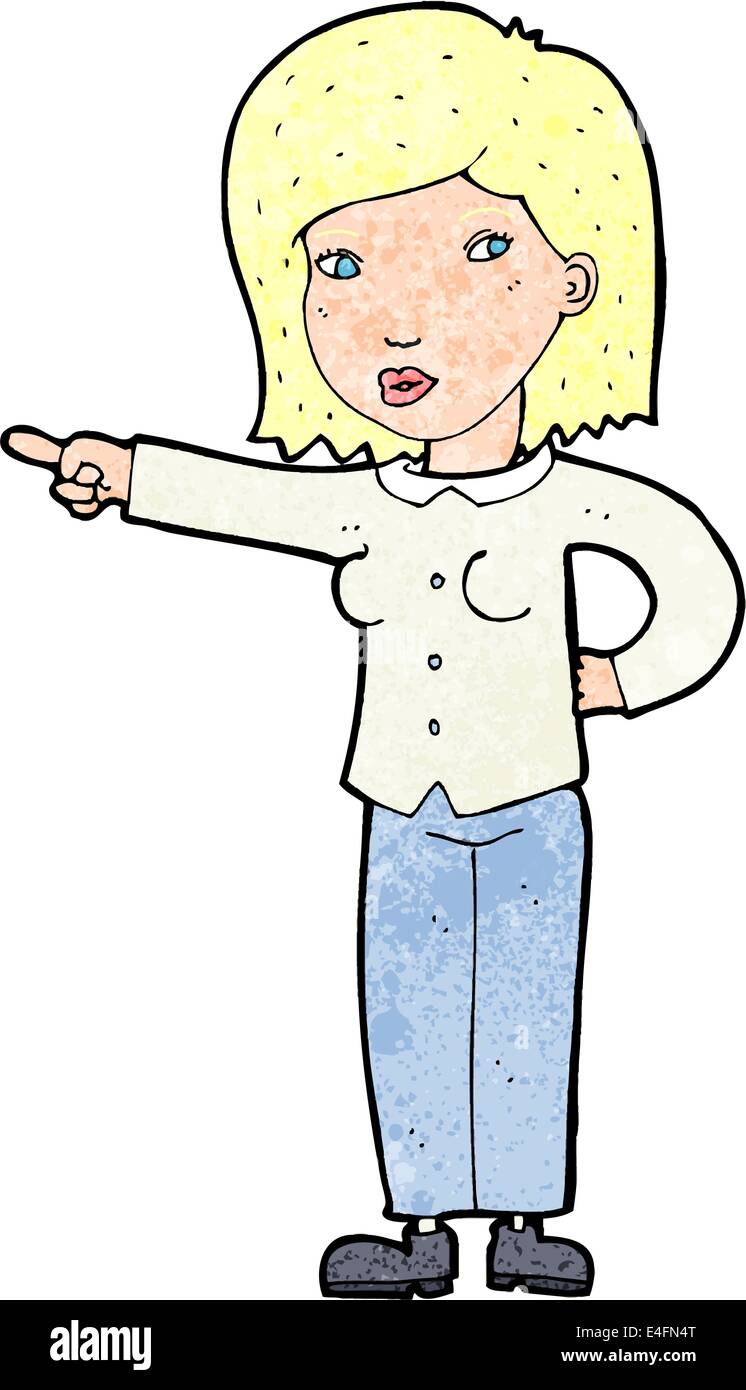 cartoon woman pointing Stock Vector Image & Art - Alamy