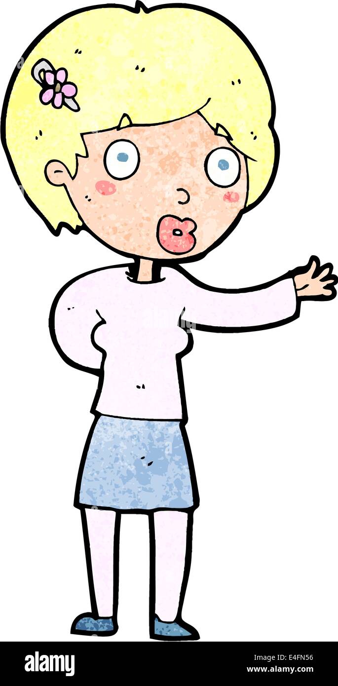 cartoon waving woman Stock Vector Image & Art - Alamy