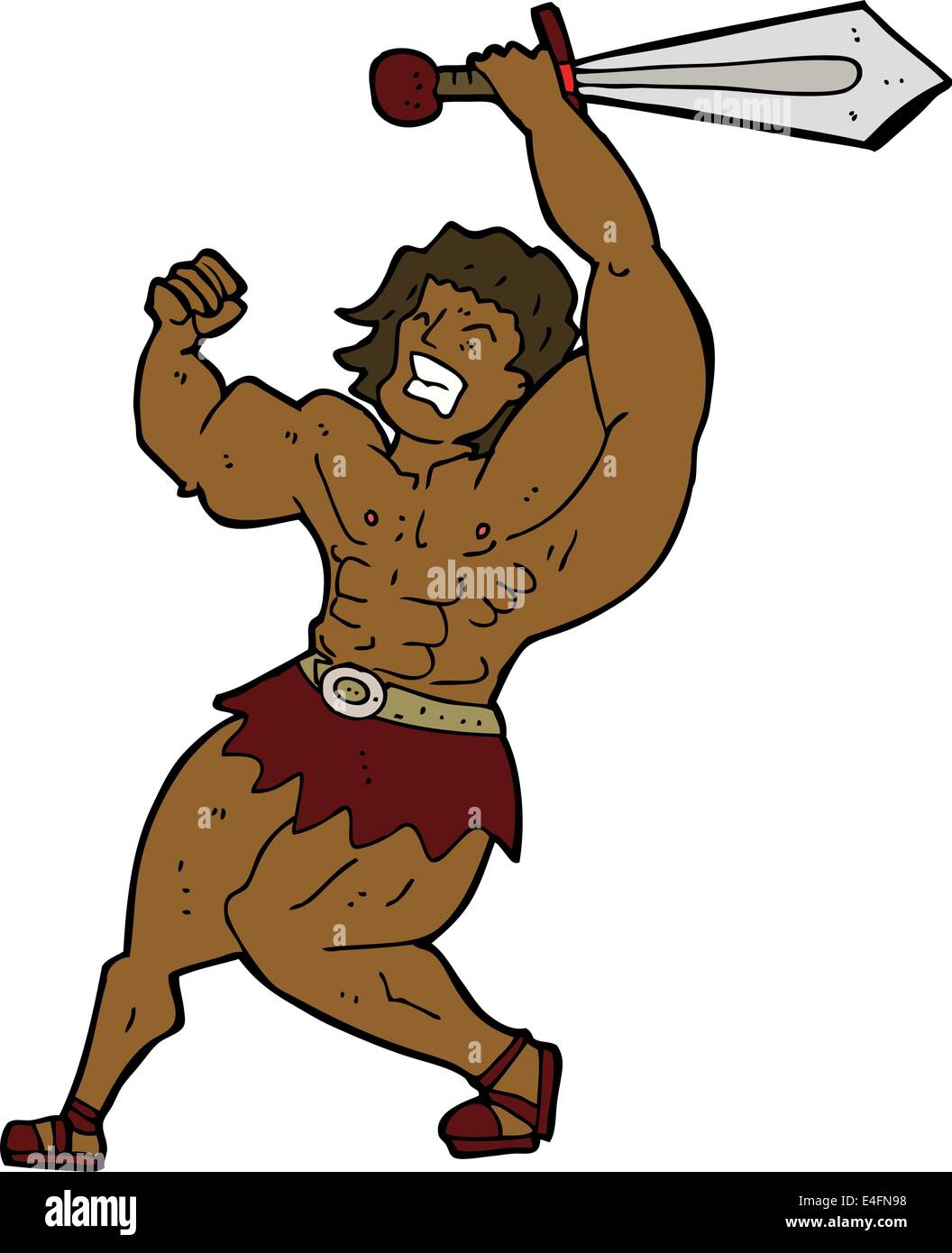 cartoon barbarian hero Stock Vector Image & Art - Alamy