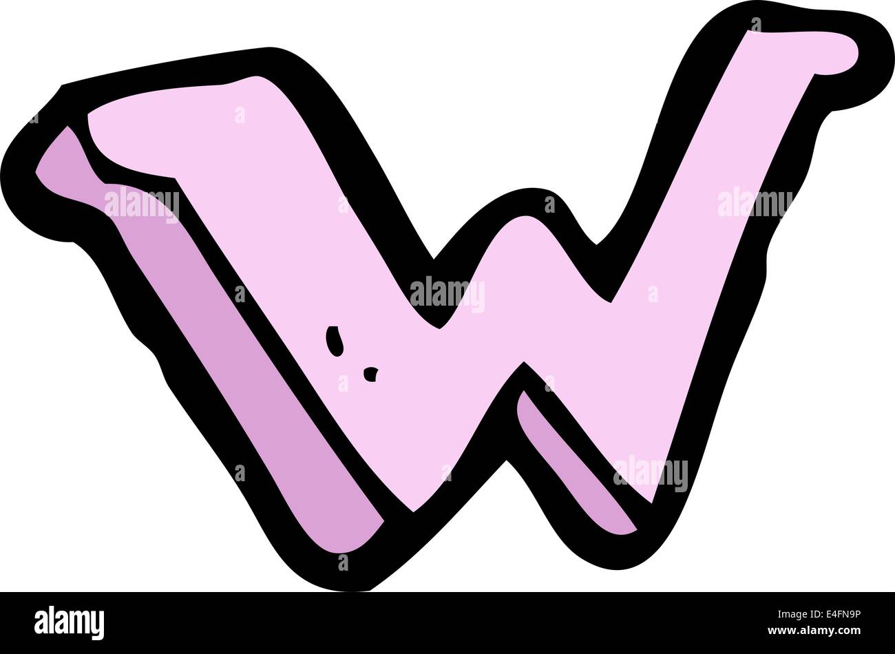 cartoon letter W Stock Vector Image & Art - Alamy
