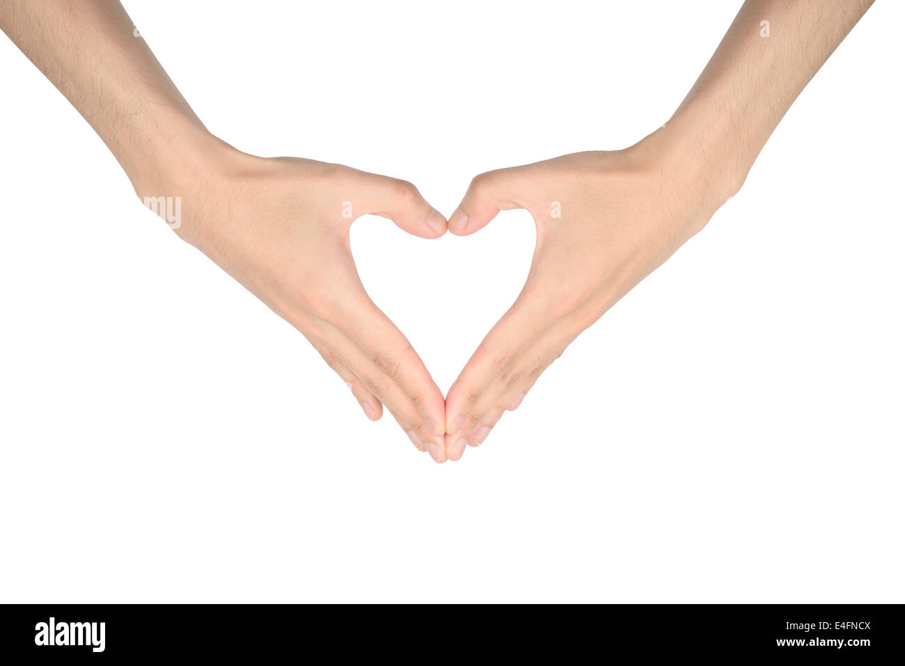 heart shaped hands sign, isolated on white Stock Photo - Alamy