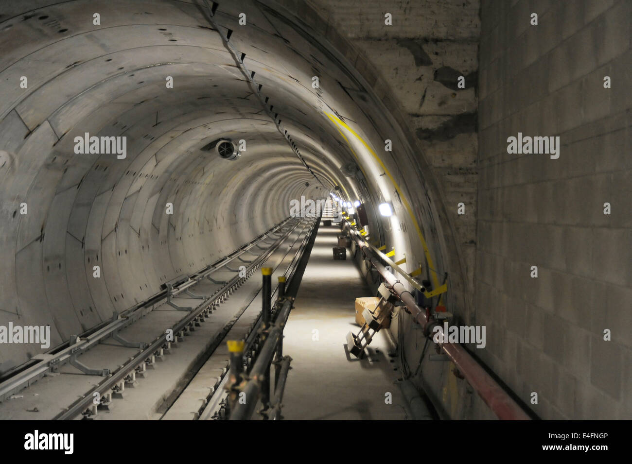 Milan, (Italy) construction site of the new subway line 5 Stock Photo ...