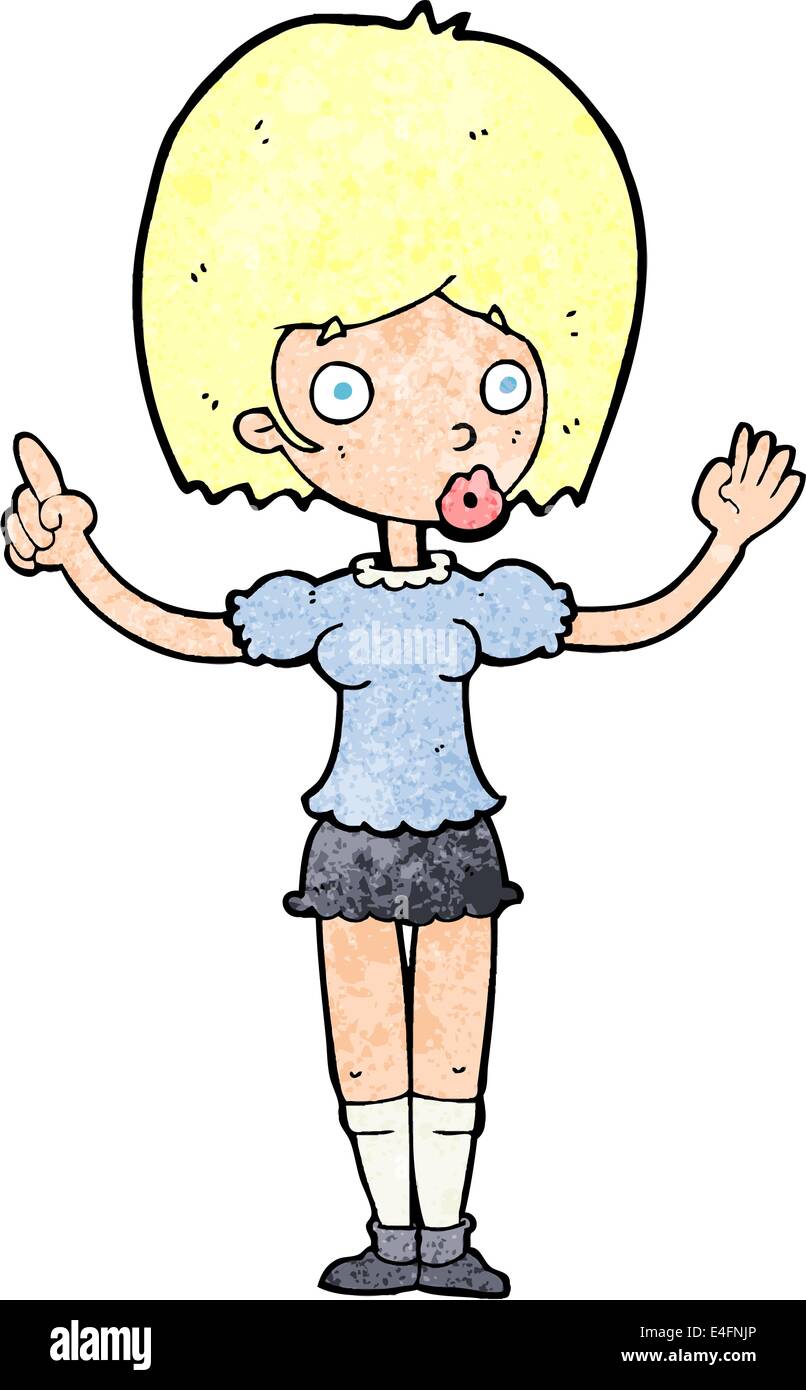 cartoon woman explaining her point Stock Vector Image & Art - Alamy