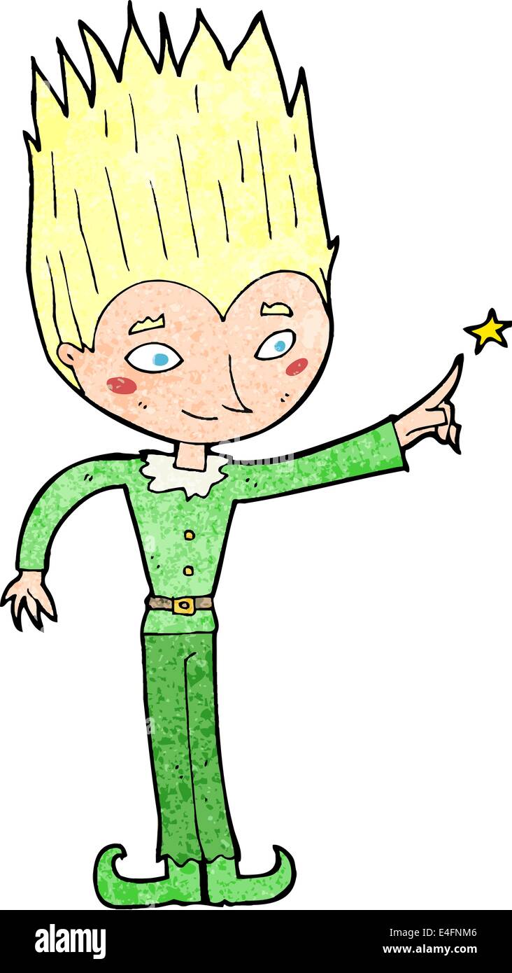 cartoon magic christmas elf Stock Vector Image & Art - Alamy