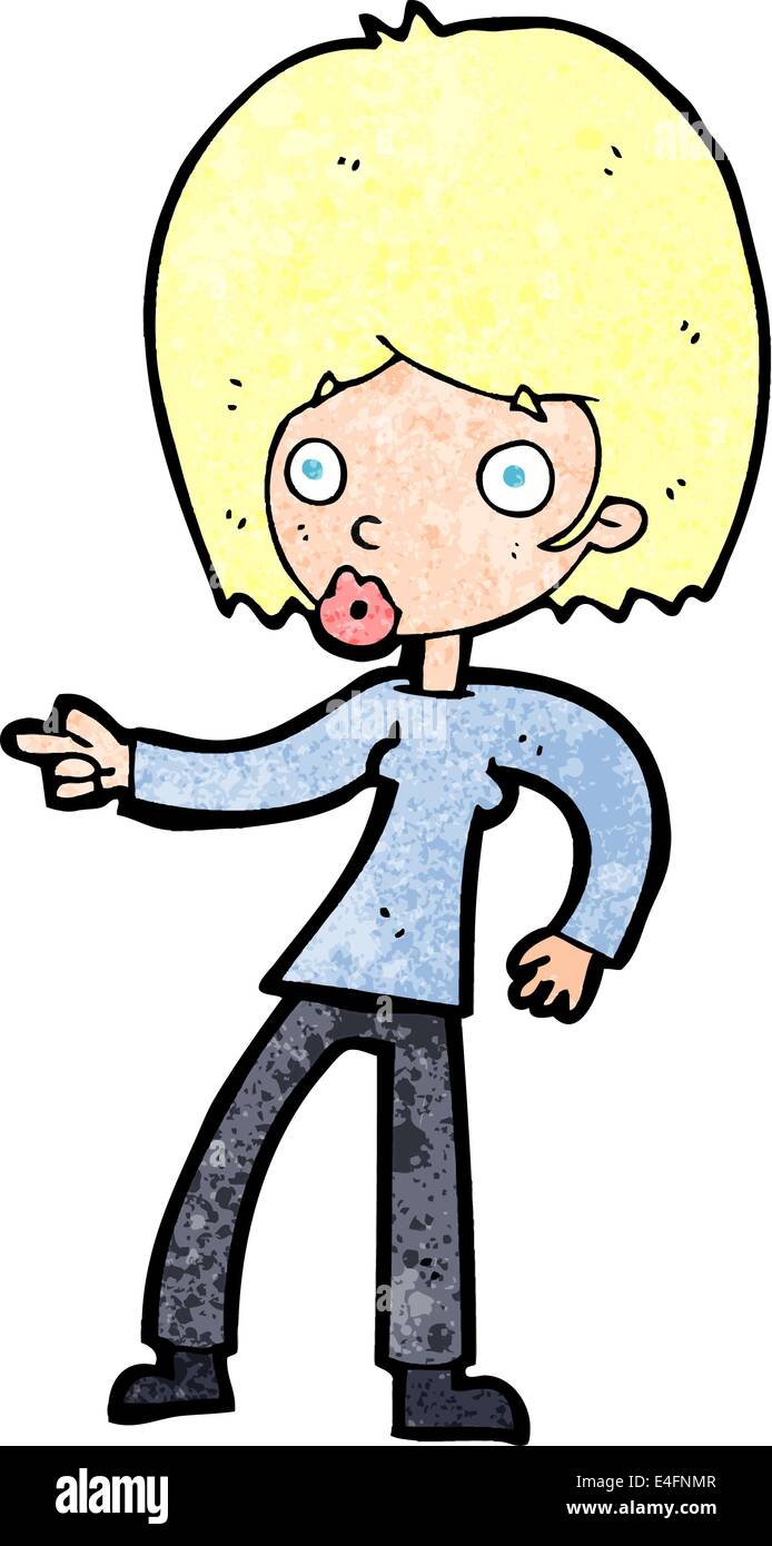 cartoon woman pointing Stock Vector Image & Art - Alamy