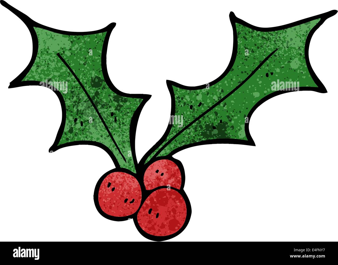 cartoon christmas holly Stock Vector Image & Art - Alamy