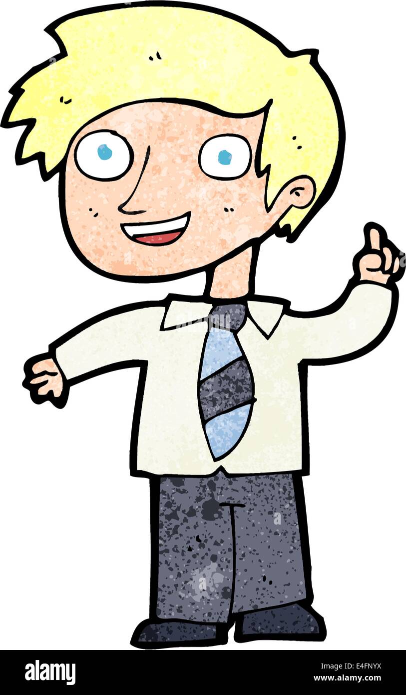 cartoon school boy with idea Stock Vector Image & Art - Alamy