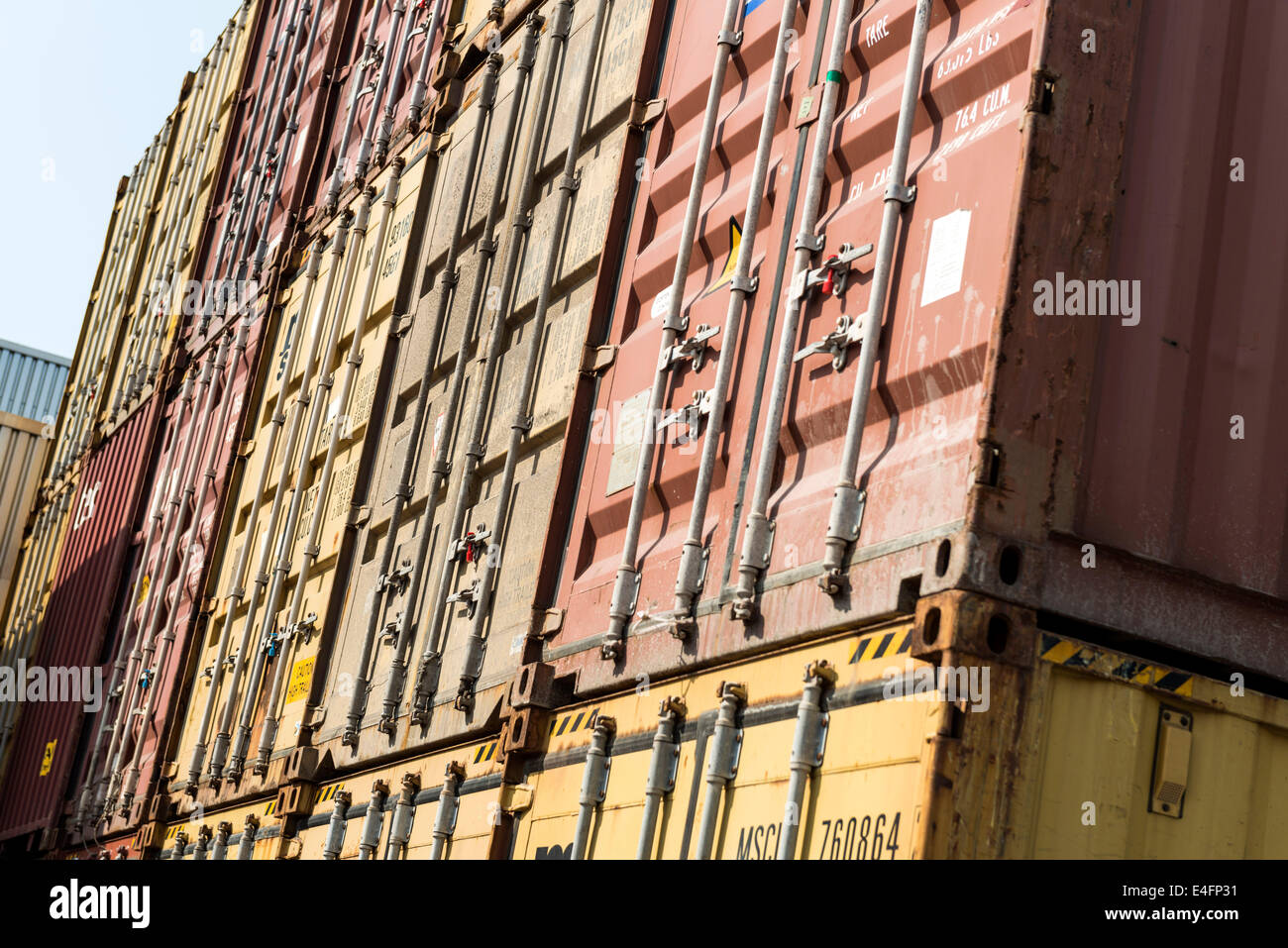 Containers at Container Terminal Stock Photo - Alamy