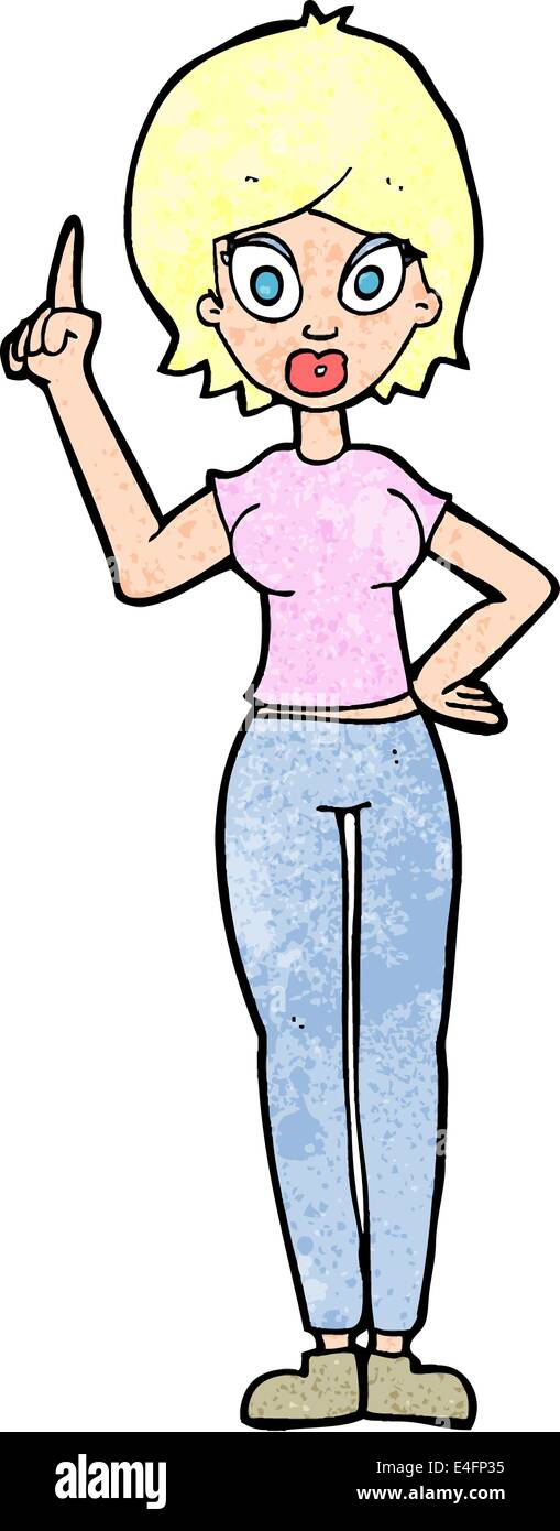 cartoon woman explaining her point Stock Vector Image & Art - Alamy