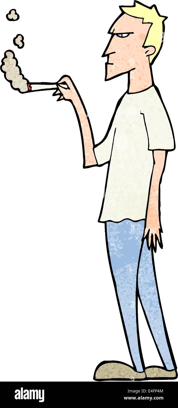 cartoon annoyed smoker Stock Vector Image & Art - Alamy