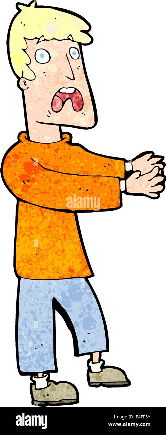 cartoon terrified man Stock Vector Image & Art - Alamy