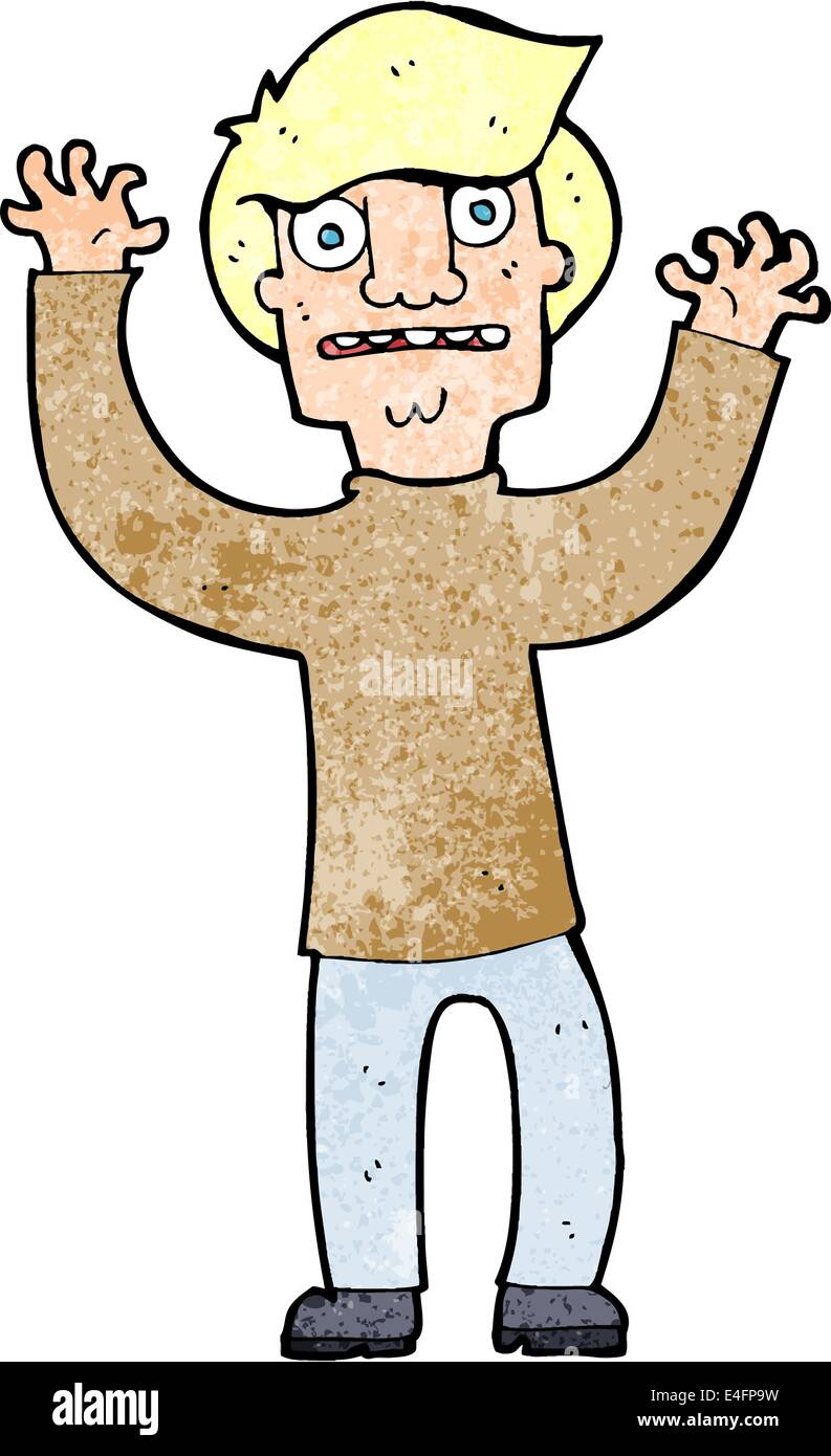cartoon terrified man Stock Vector Image & Art - Alamy