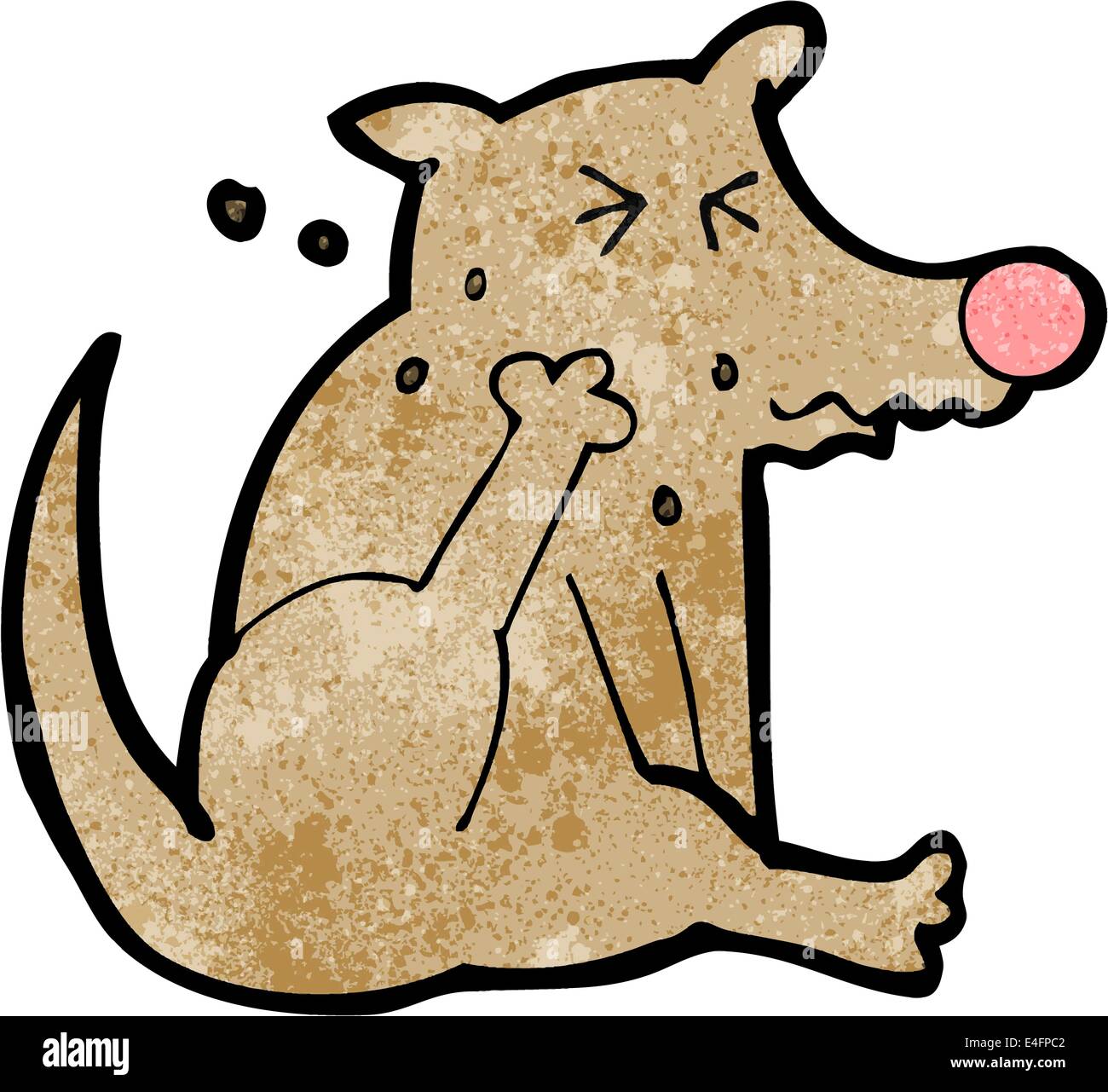 cartoon dog scratching Stock Vector Image & Art - Alamy