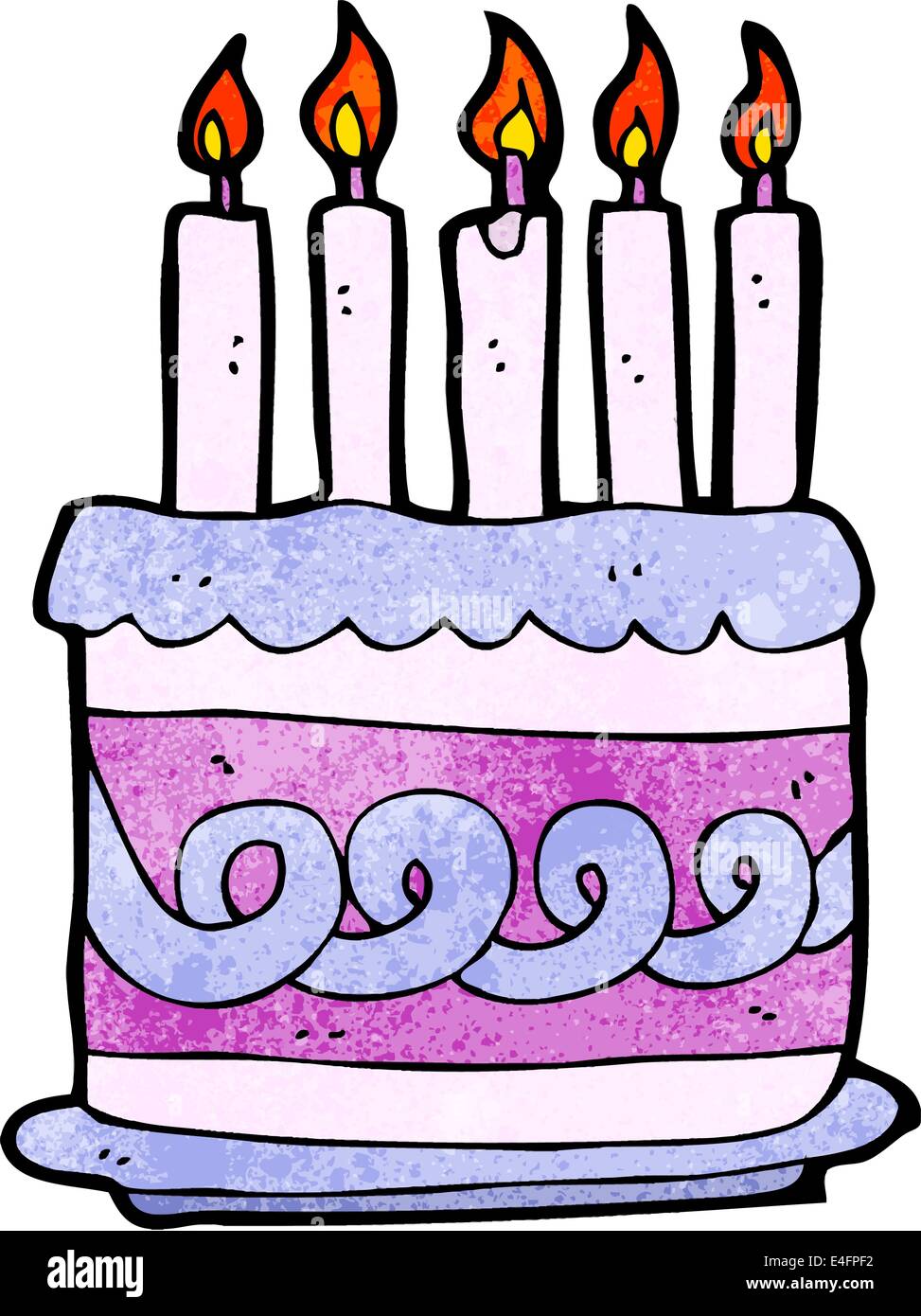 Funny quirky birthday cake Stock Vector Images - Alamy