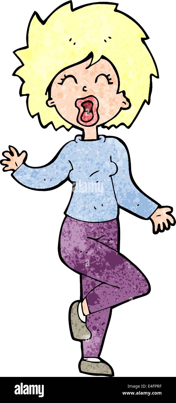 cartoon woman dancing Stock Vector Image & Art - Alamy