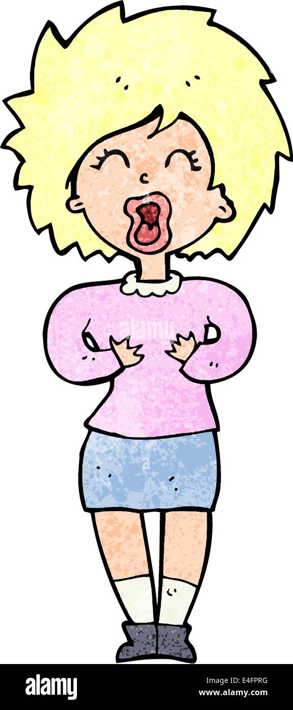 cartoon screaming woman Stock Vector Image & Art - Alamy