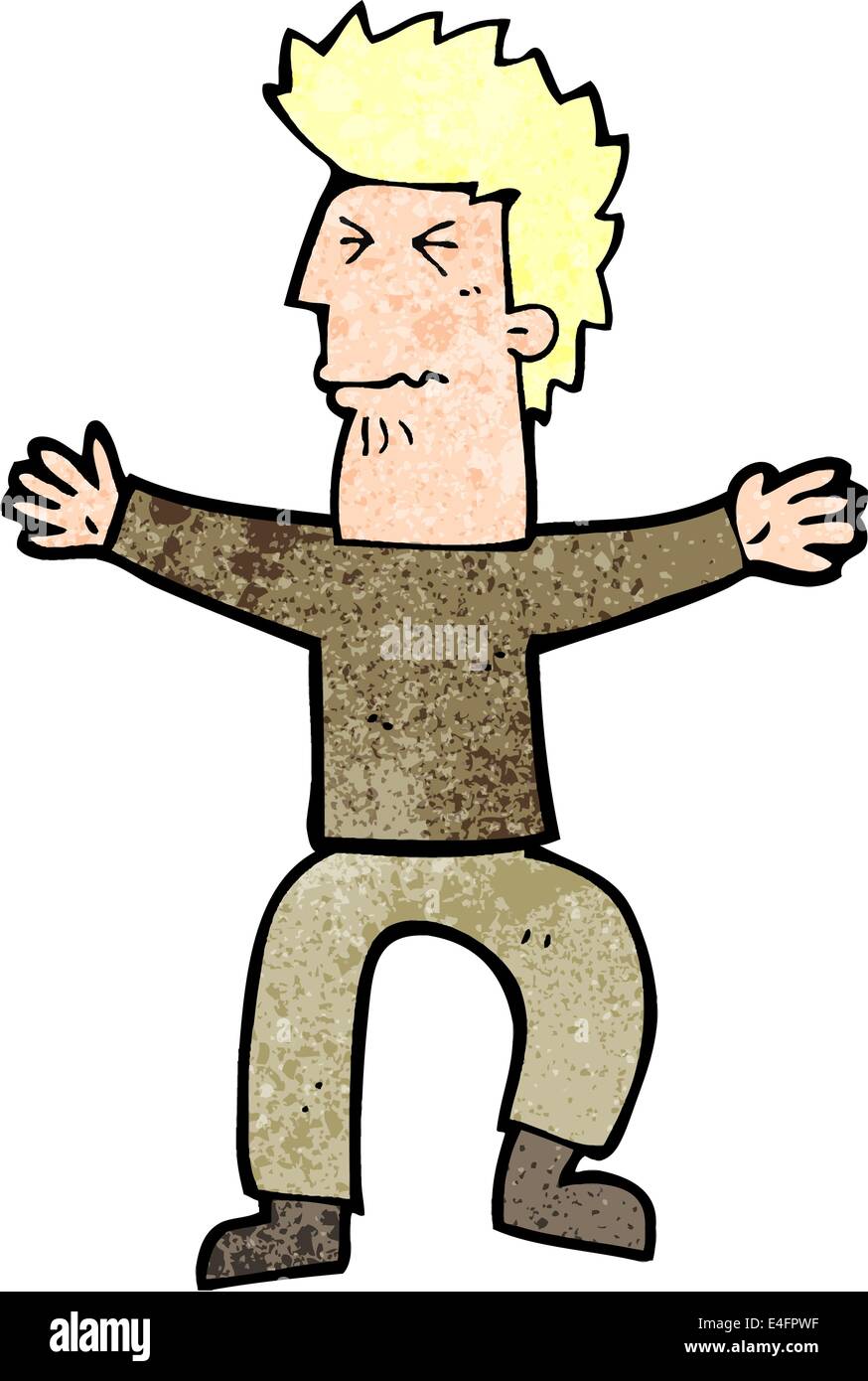 cartoon stressed out man Stock Vector Image & Art - Alamy