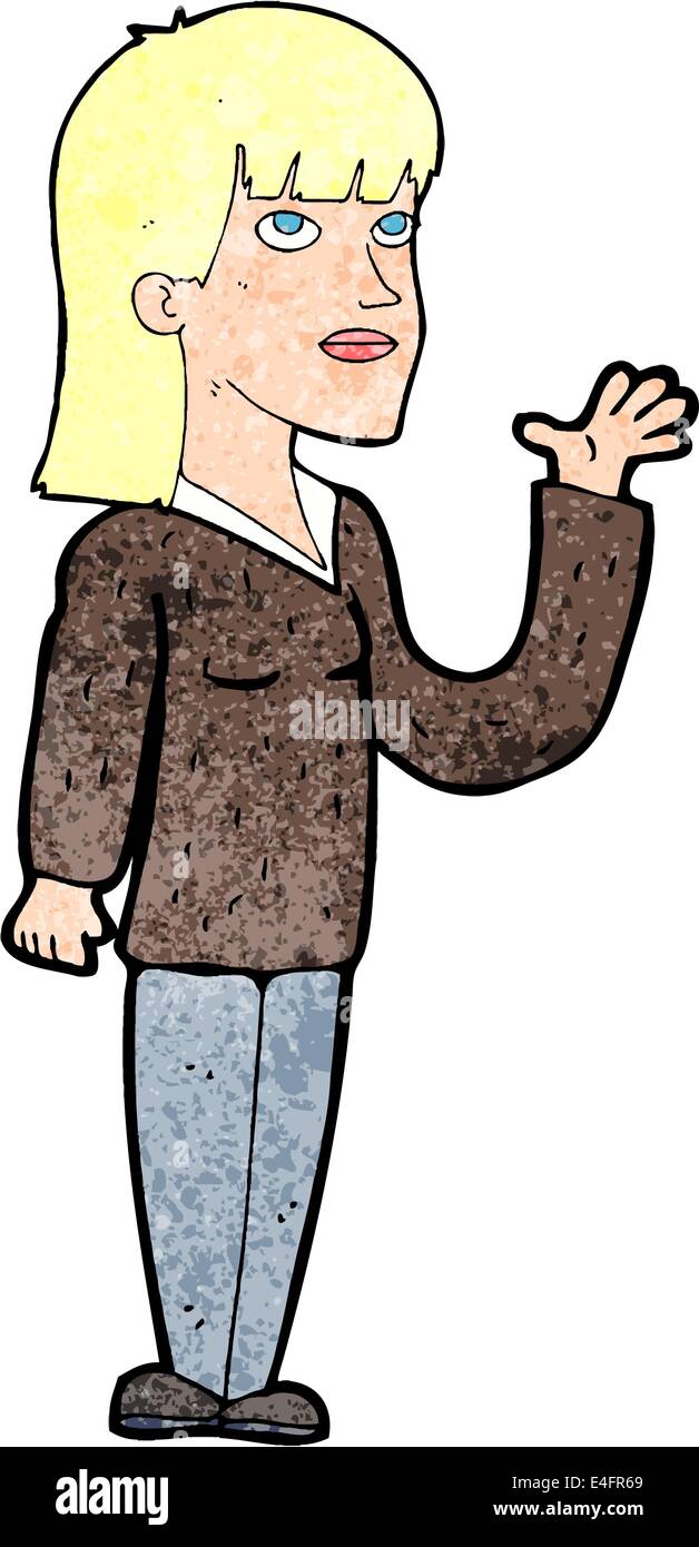 cartoon woman explaining Stock Vector Image & Art - Alamy