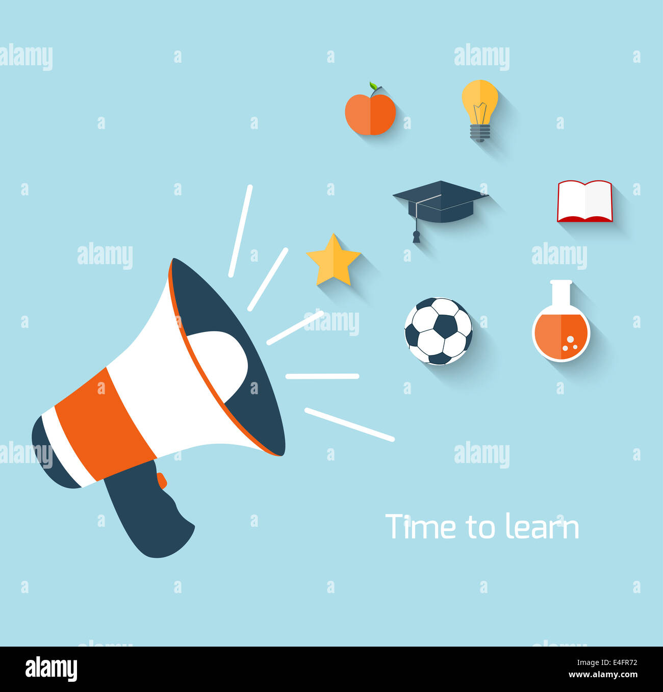 Education concept with megaphone Stock Photo - Alamy