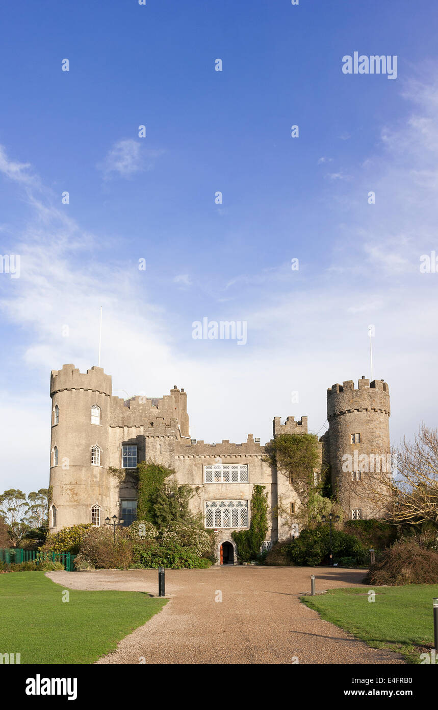 Malahide Medieval Castle in Dublin Ireland Stock Photo - Alamy