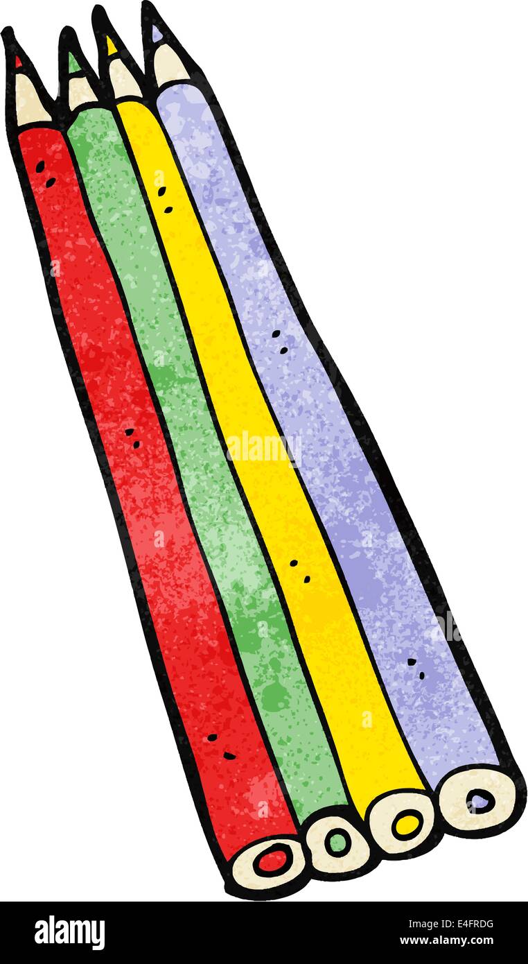 Coloured pencils in hand Stock Vector Images - Alamy