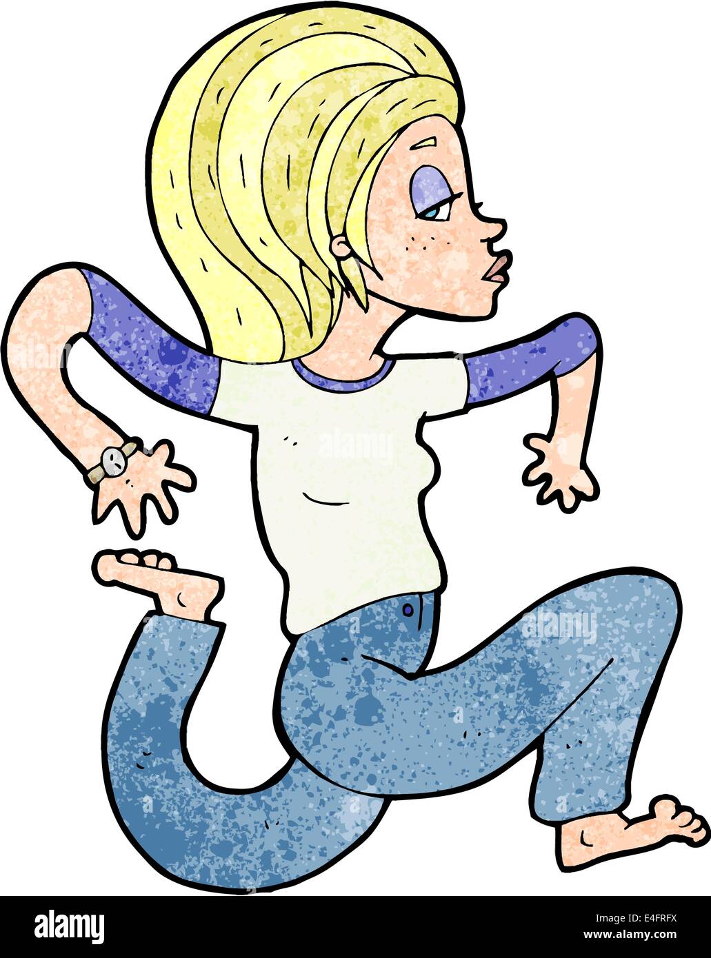 cartoon woman running Stock Vector Image & Art - Alamy
