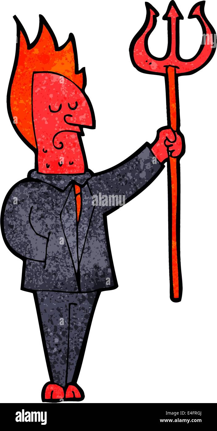cartoon devil with pitchfork Stock Vector Image & Art - Alamy