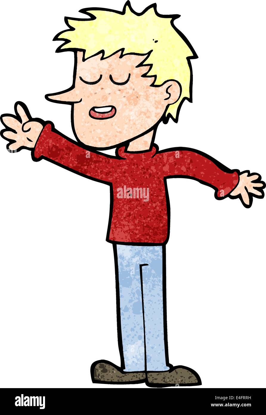 cartoon happy man reaching Stock Vector Image & Art - Alamy