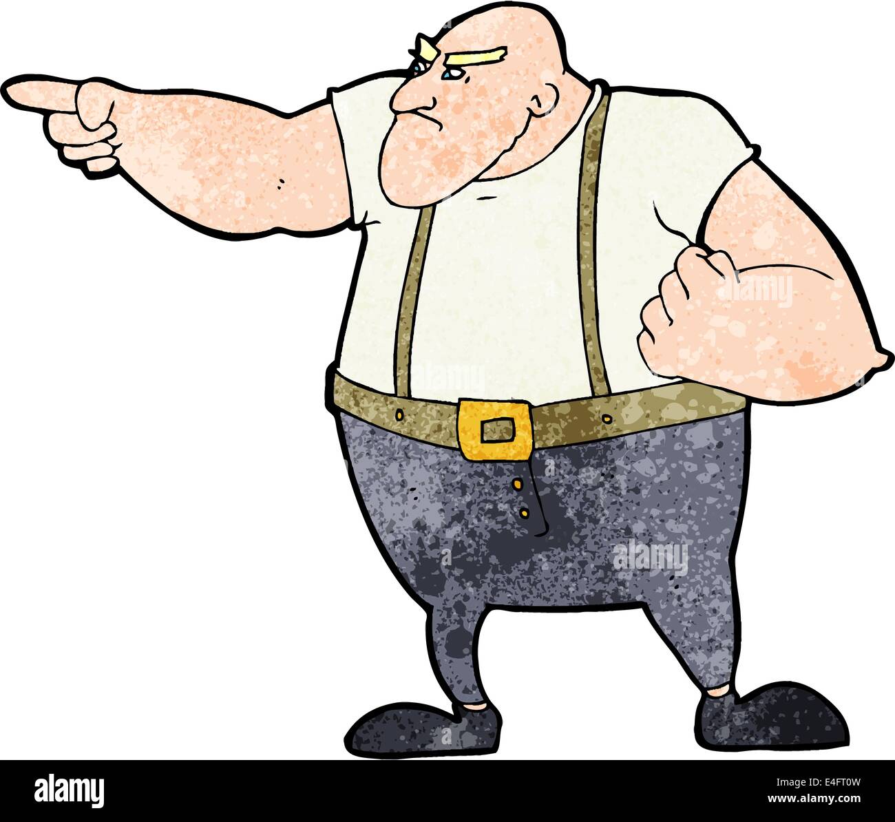 cartoon angry tough guy pointing Stock Vector Image & Art - Alamy