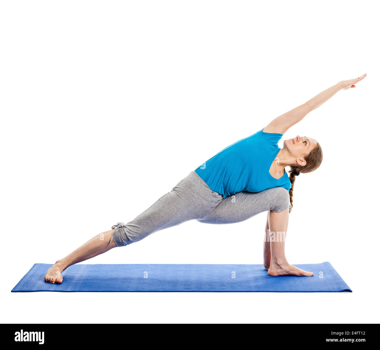 Yoga Young Beautiful Slender Woman Yoga Instructor Doing Extended