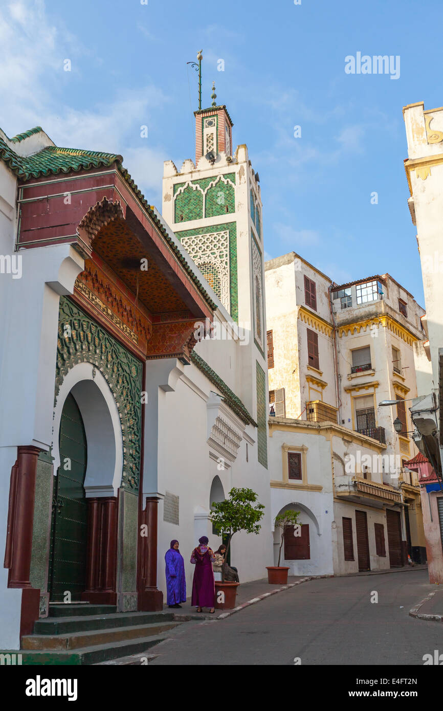 TANGIER, MOROCCO - MARCH 22, 2014: Street view of old Medina area in ...