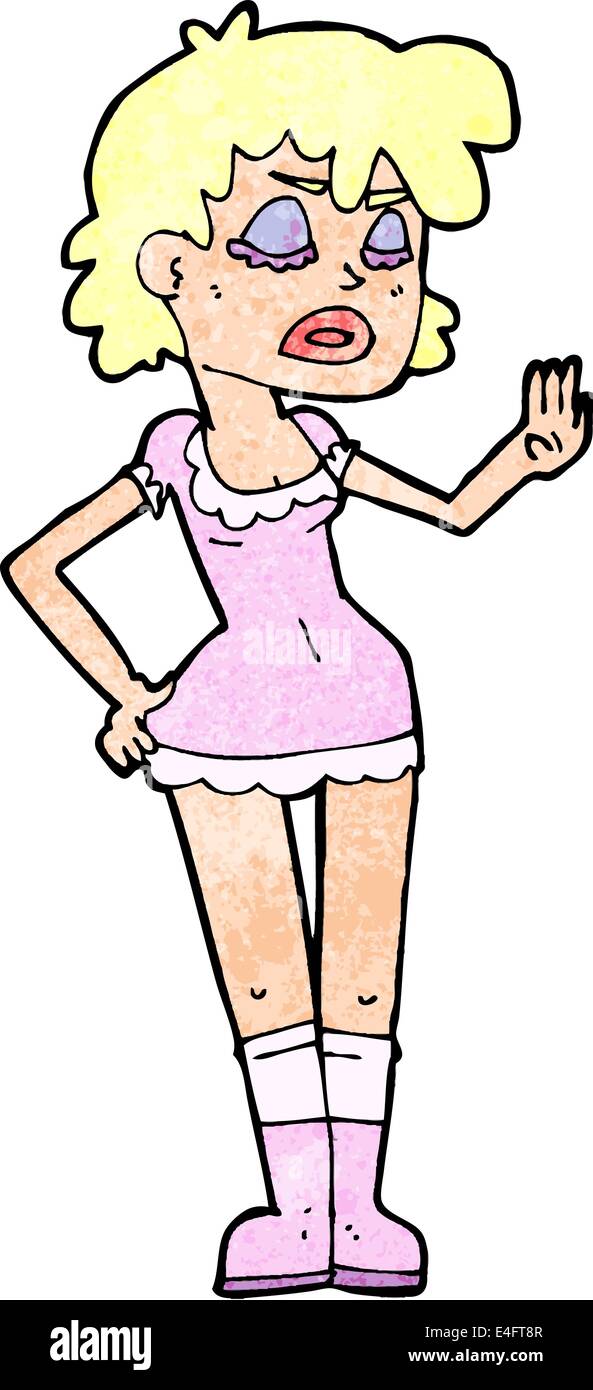 cartoon woman making dismissive gesture Stock Vector Image & Art - Alamy