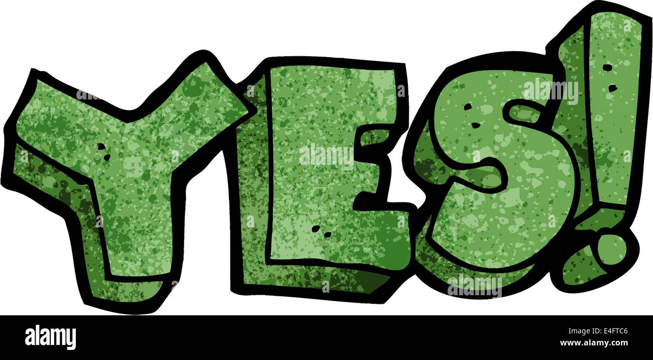 cartoon yes symbol Stock Vector Image & Art - Alamy