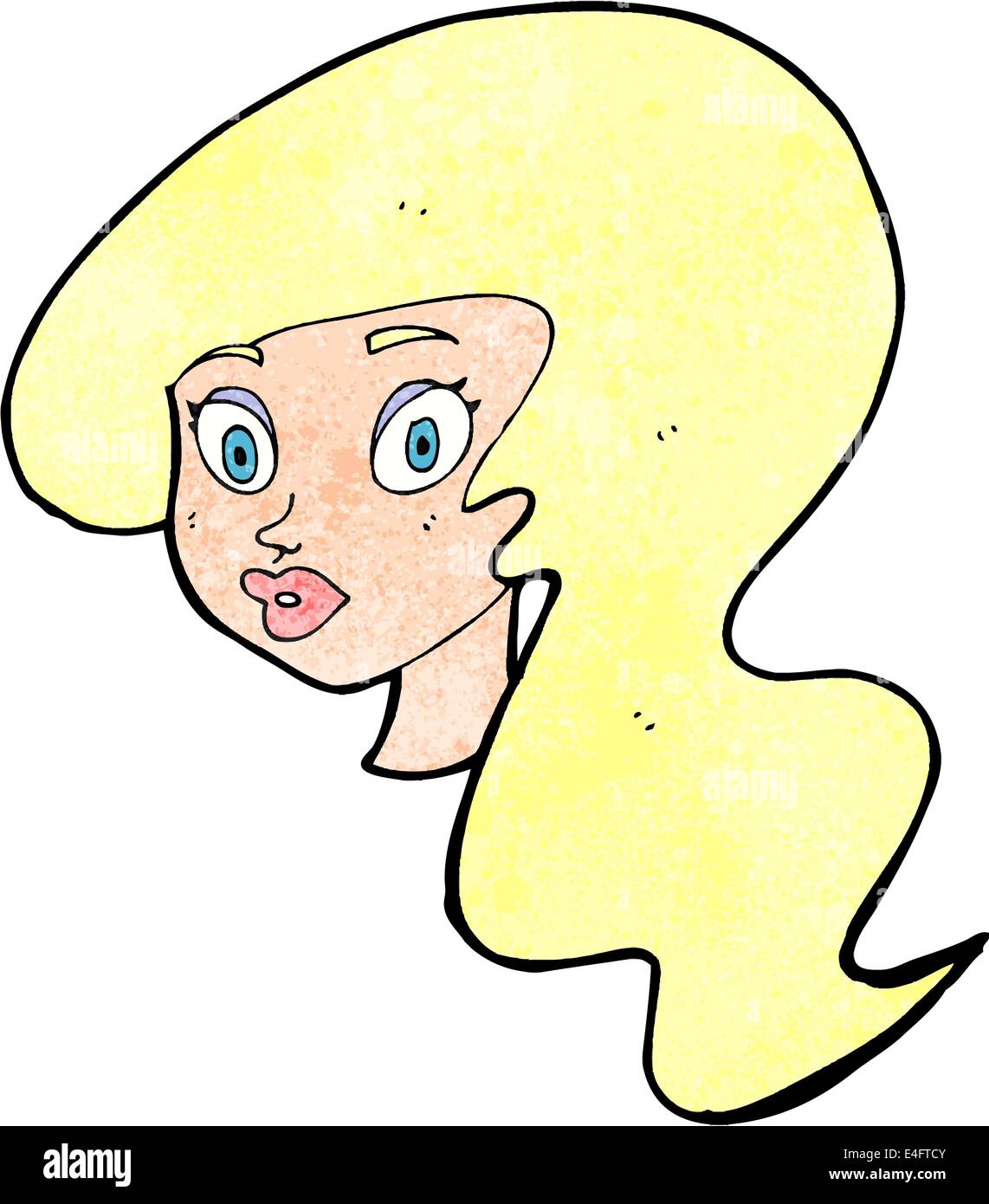 cartoon pretty female face Stock Vector Image & Art - Alamy