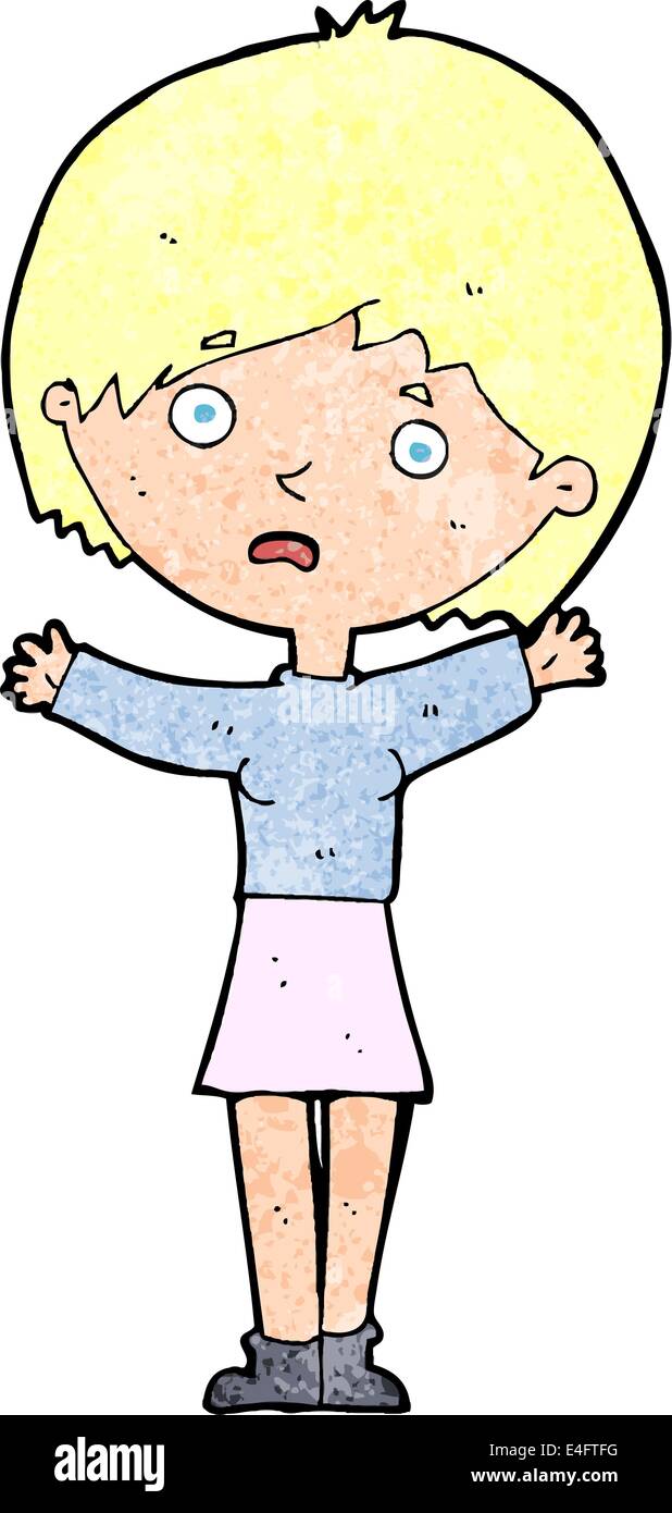 cartoon worried woman Stock Vector Image & Art - Alamy