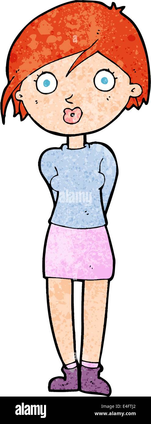 cartoon surprised girl Stock Vector Image & Art - Alamy