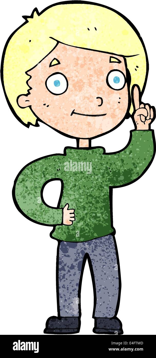 cartoon boy with idea Stock Vector Image & Art - Alamy