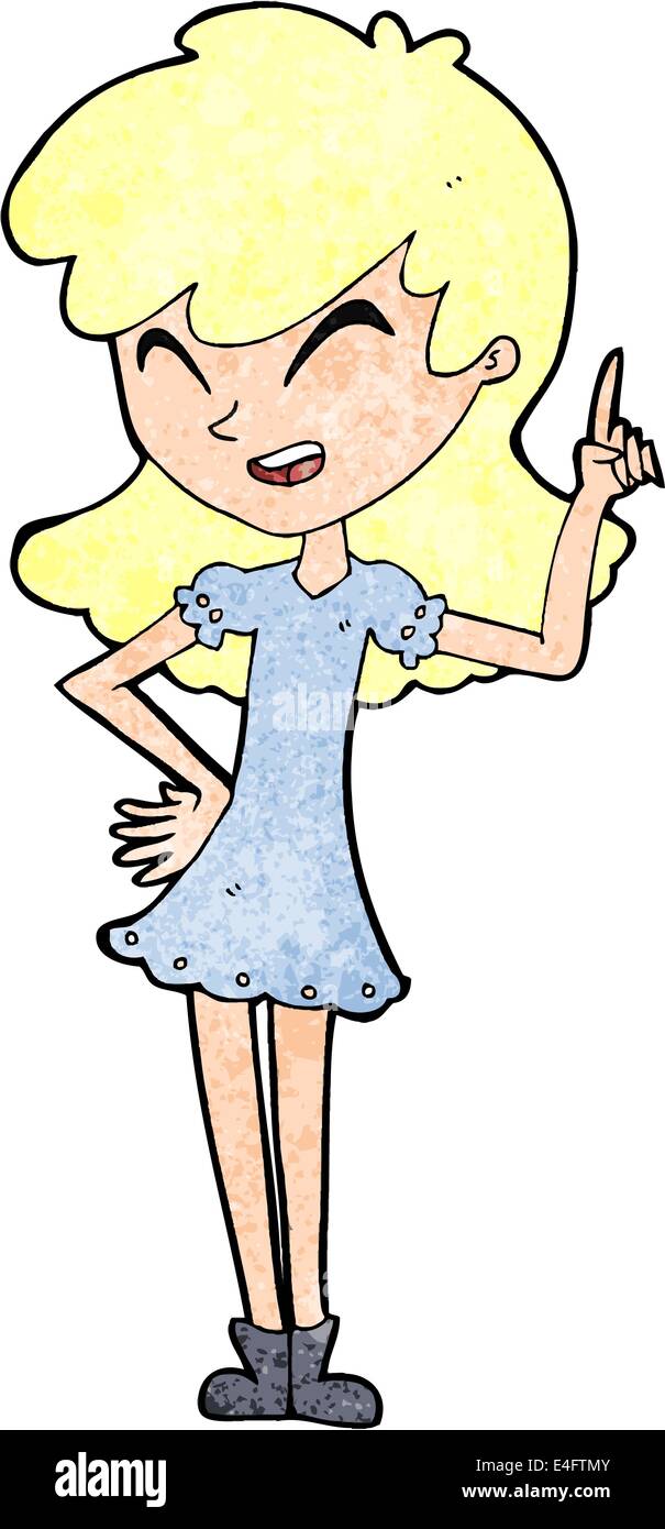 cartoon girl making point Stock Vector Image & Art - Alamy