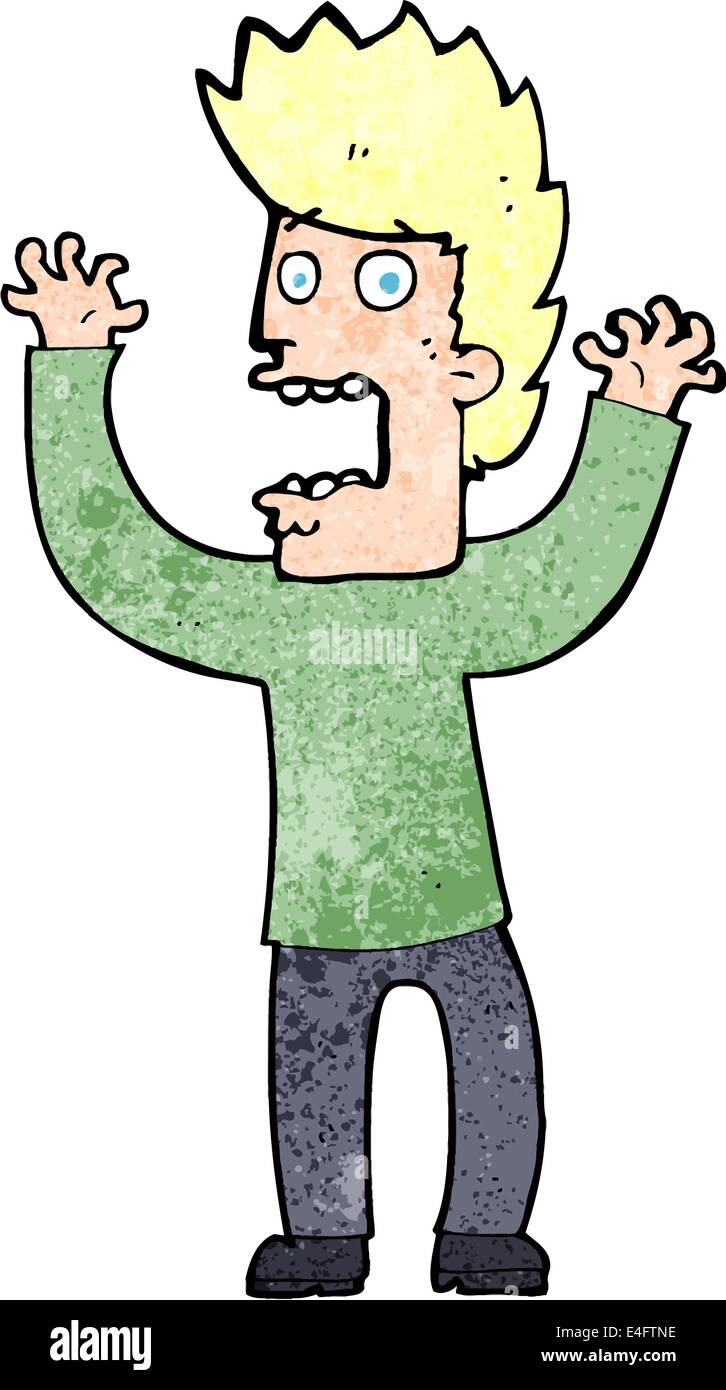 cartoon terrified man Stock Vector Image & Art - Alamy