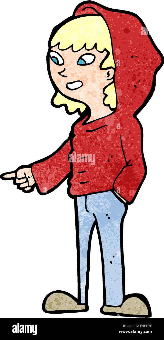 cartoon pointing teenager Stock Vector Image & Art - Alamy