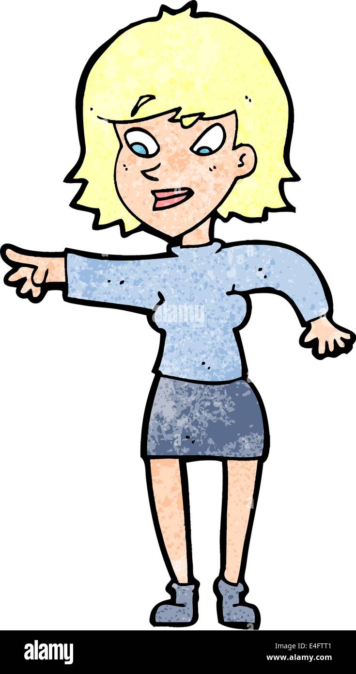 cartoon woman pointing Stock Vector Image & Art - Alamy