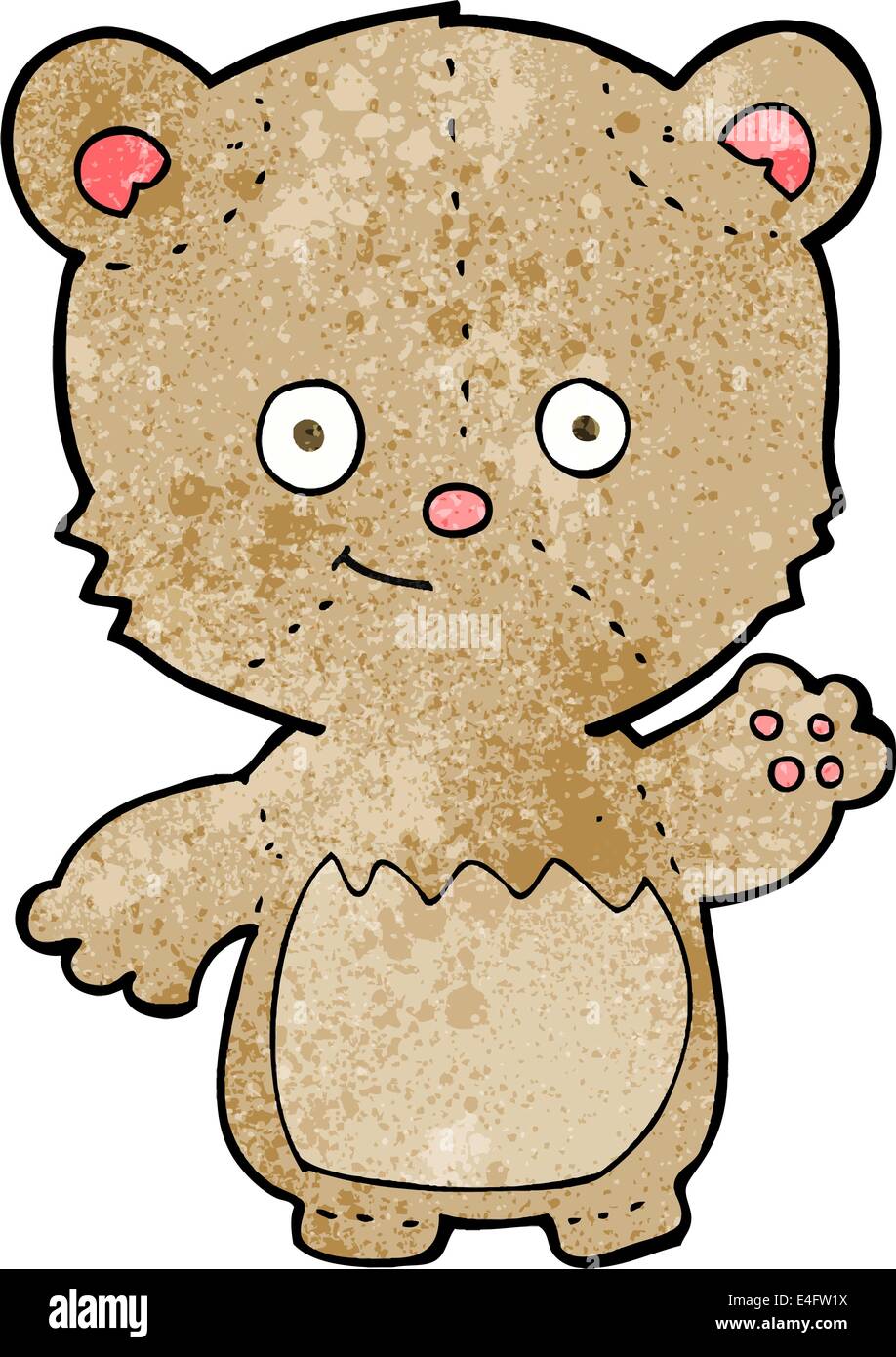 cartoon teddy bear waving Stock Vector Image & Art - Alamy