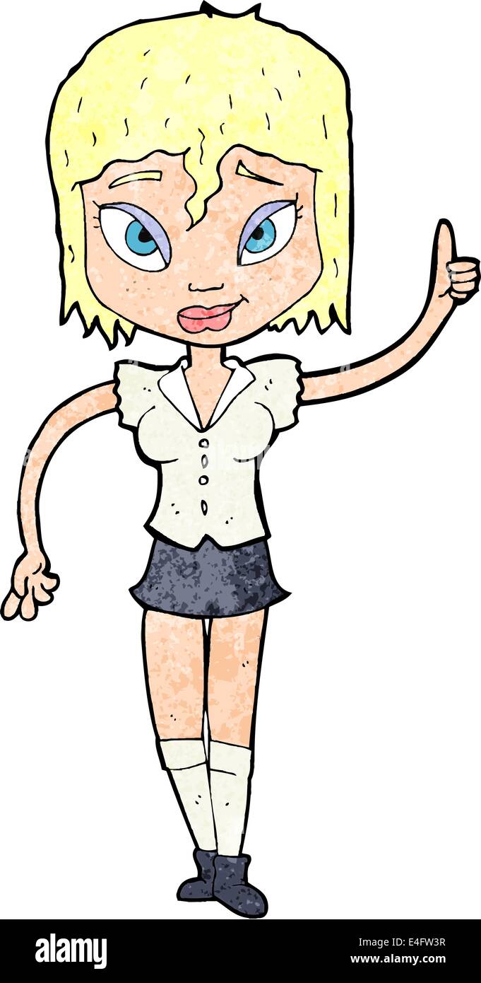 cartoon woman making point Stock Vector Image & Art - Alamy