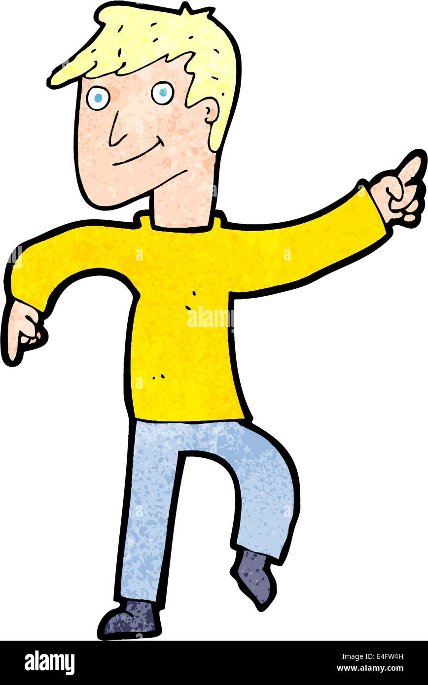 cartoon happy man pointing Stock Vector Image & Art - Alamy