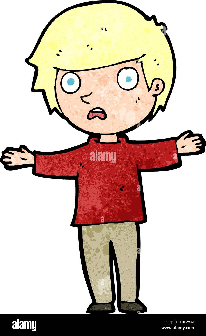 cartoon worried boy Stock Vector Image & Art - Alamy
